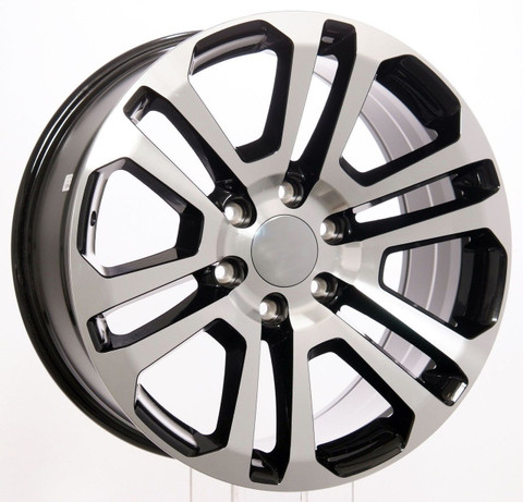 GMC Black and Machined Split Spoke 20 Inch Wheels