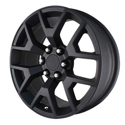 Chevy Satin Matte Black Honeycomb 20 Inch Wheels