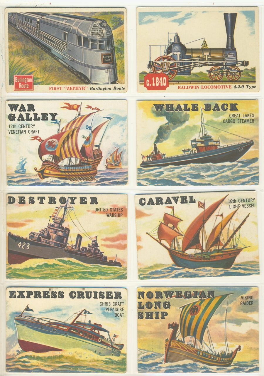 1955 Topps Rails And Sails Checklist Clipart