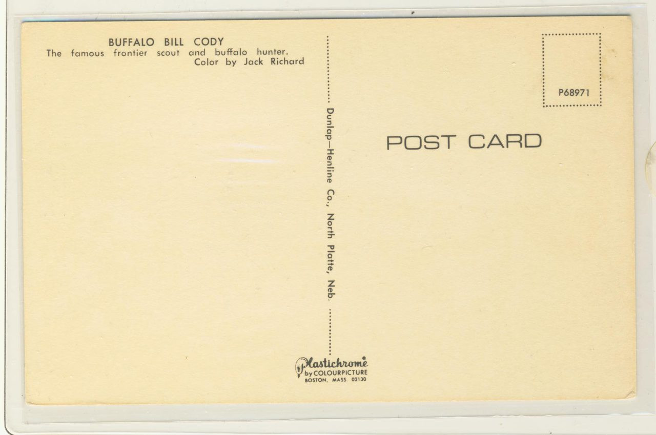 1960's Buffalo Bill Post Card #* - Scottsdale Cards 2021