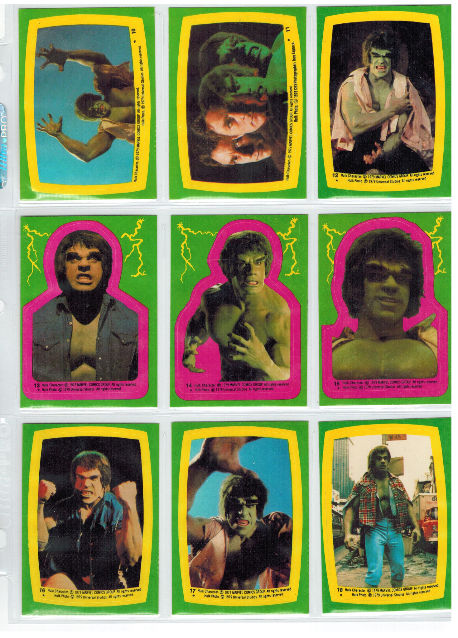 1979 Topps The Incredible Hulk Stickers Set 22 #* - Scottsdale Cards