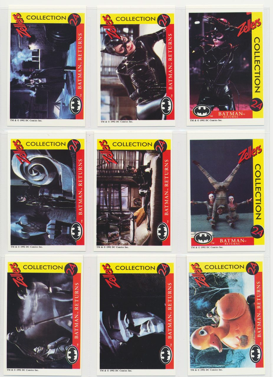 1992 Zellers D. C. Comics Batman Returns Set 24 Canada #*sku17922 ...