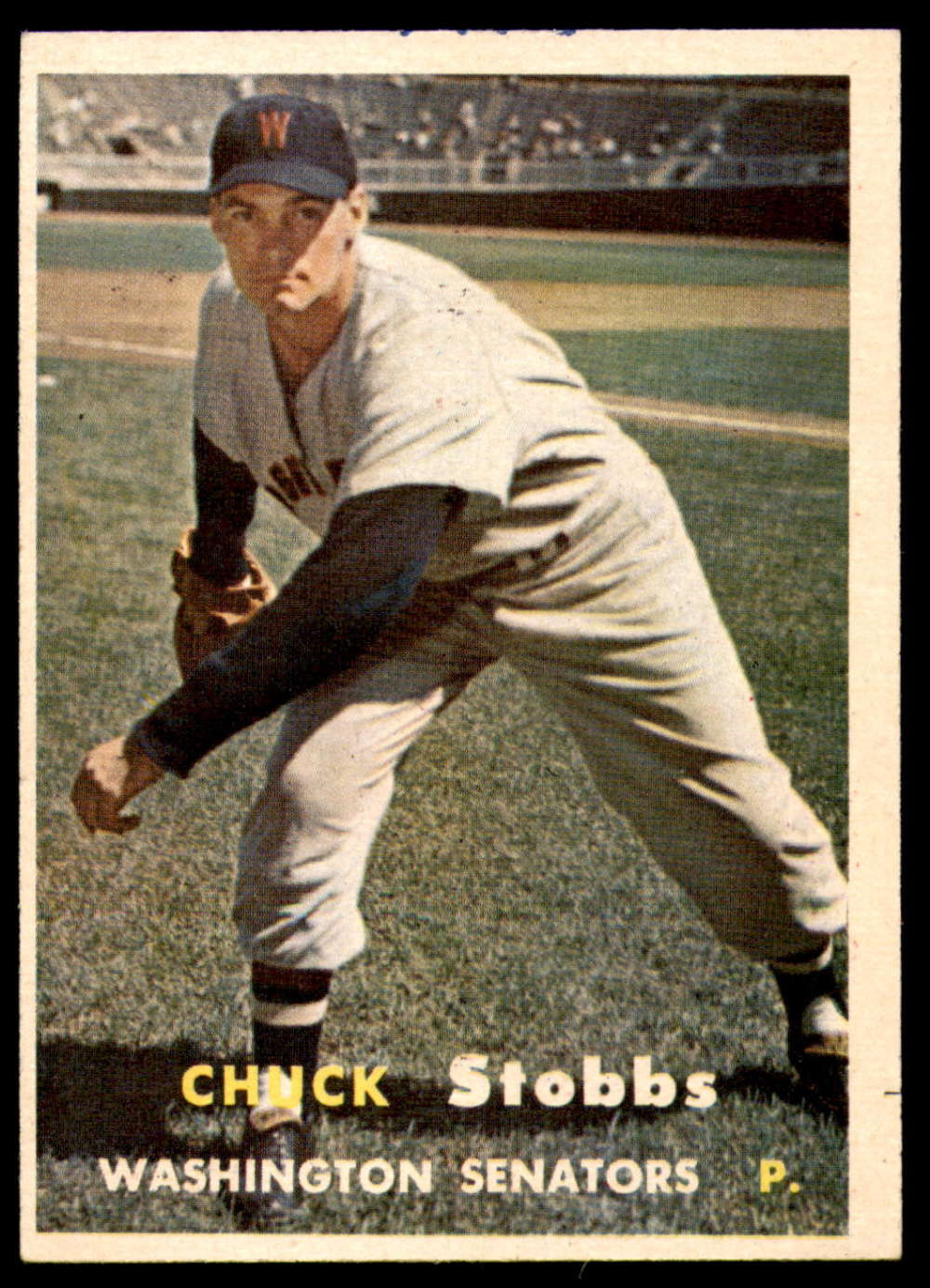 1957 Topps #101 Chuck Stobbs Ex-Mint ID: 211096 - Scottsdale Cards 2021