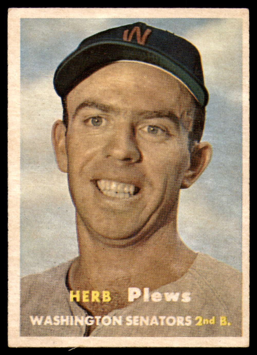 1957 Topps #169 Herb Plews UER EX++ Excellent++ RC Rookie ID: 115481 ...