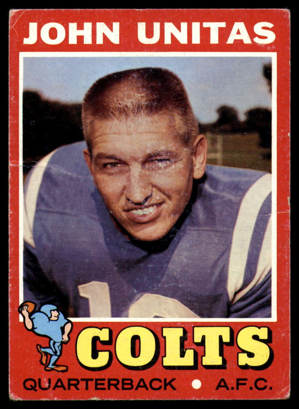 1971 Topps # 1 Johnny Unitas VG - Scottsdale Cards 2021