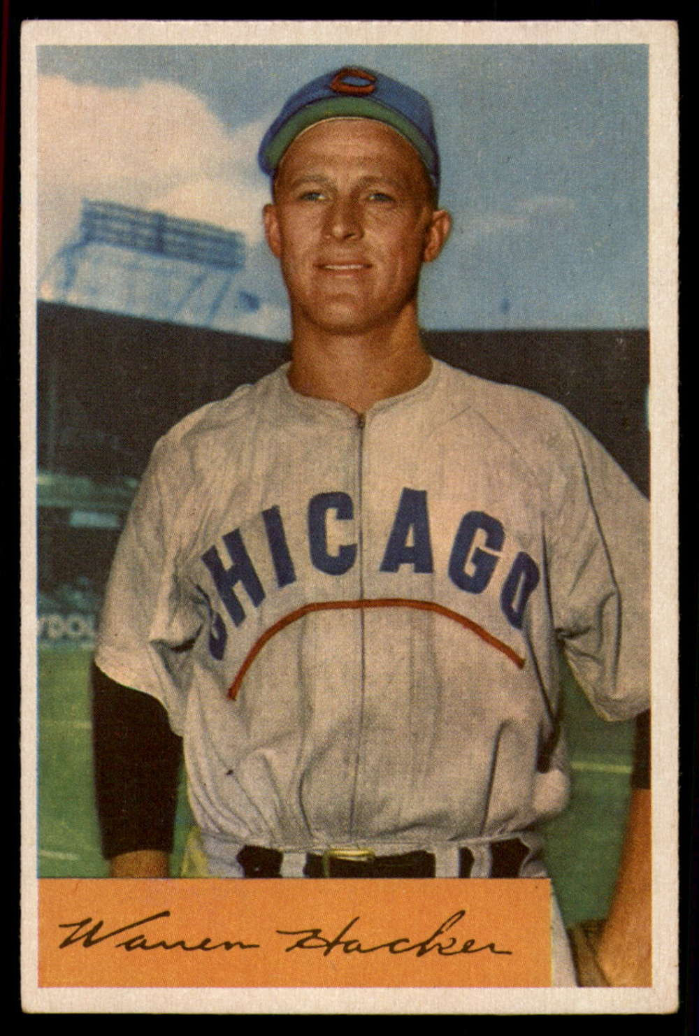 1954 Bowman #125 Warren Hacker EX++ - Scottsdale Cards 2021