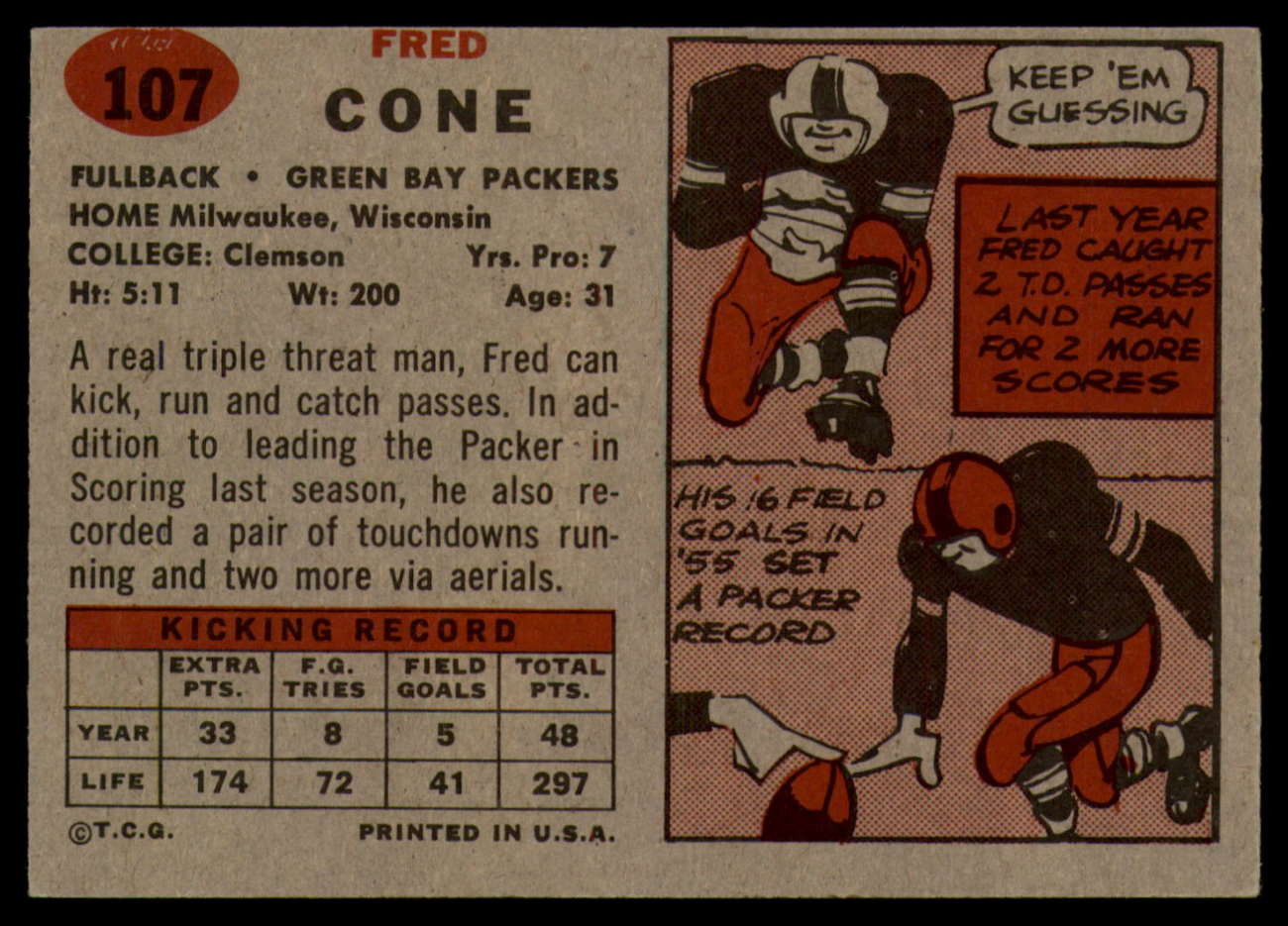 1957 Topps #107 Fred Cone DP EX++ ID: 84449 - Scottsdale Cards 2021