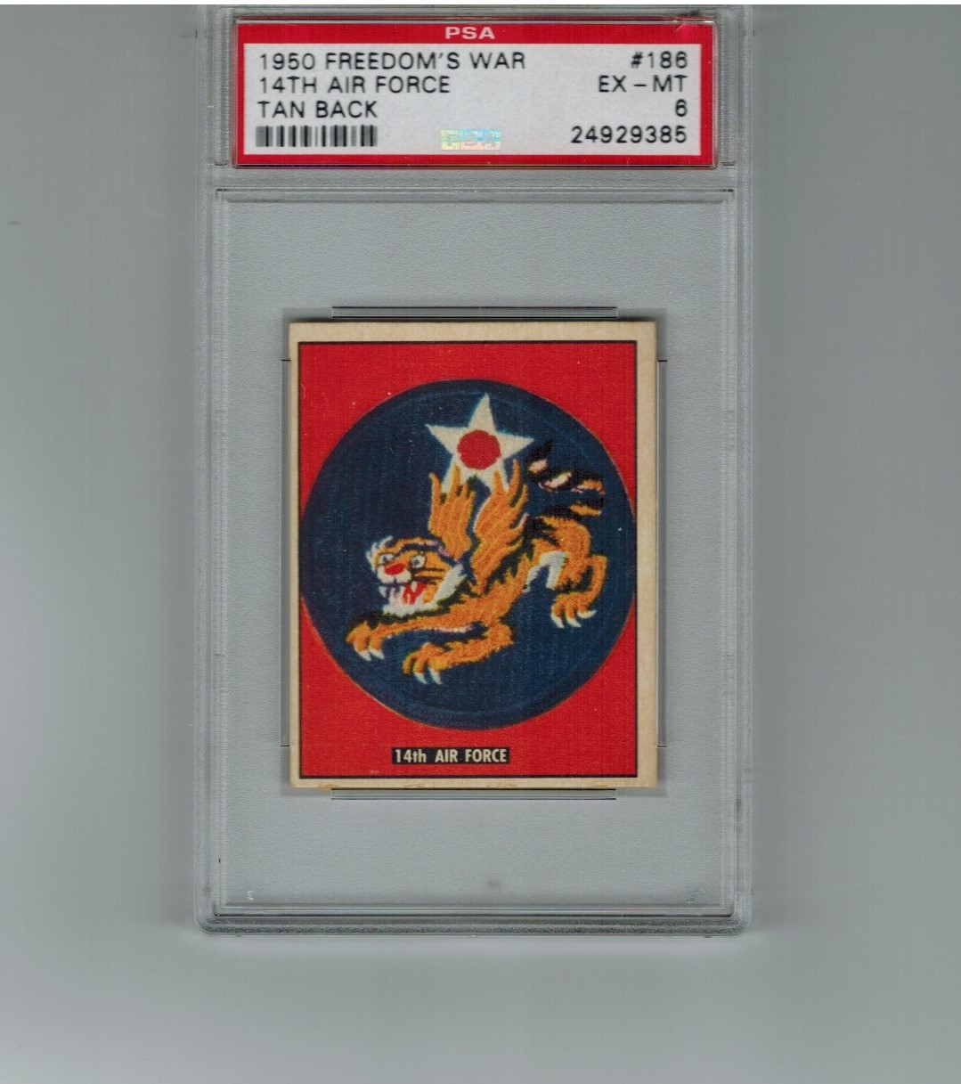 1950 Freedom War #186 14th Air Force PSA 6 EX-MT Tan Back