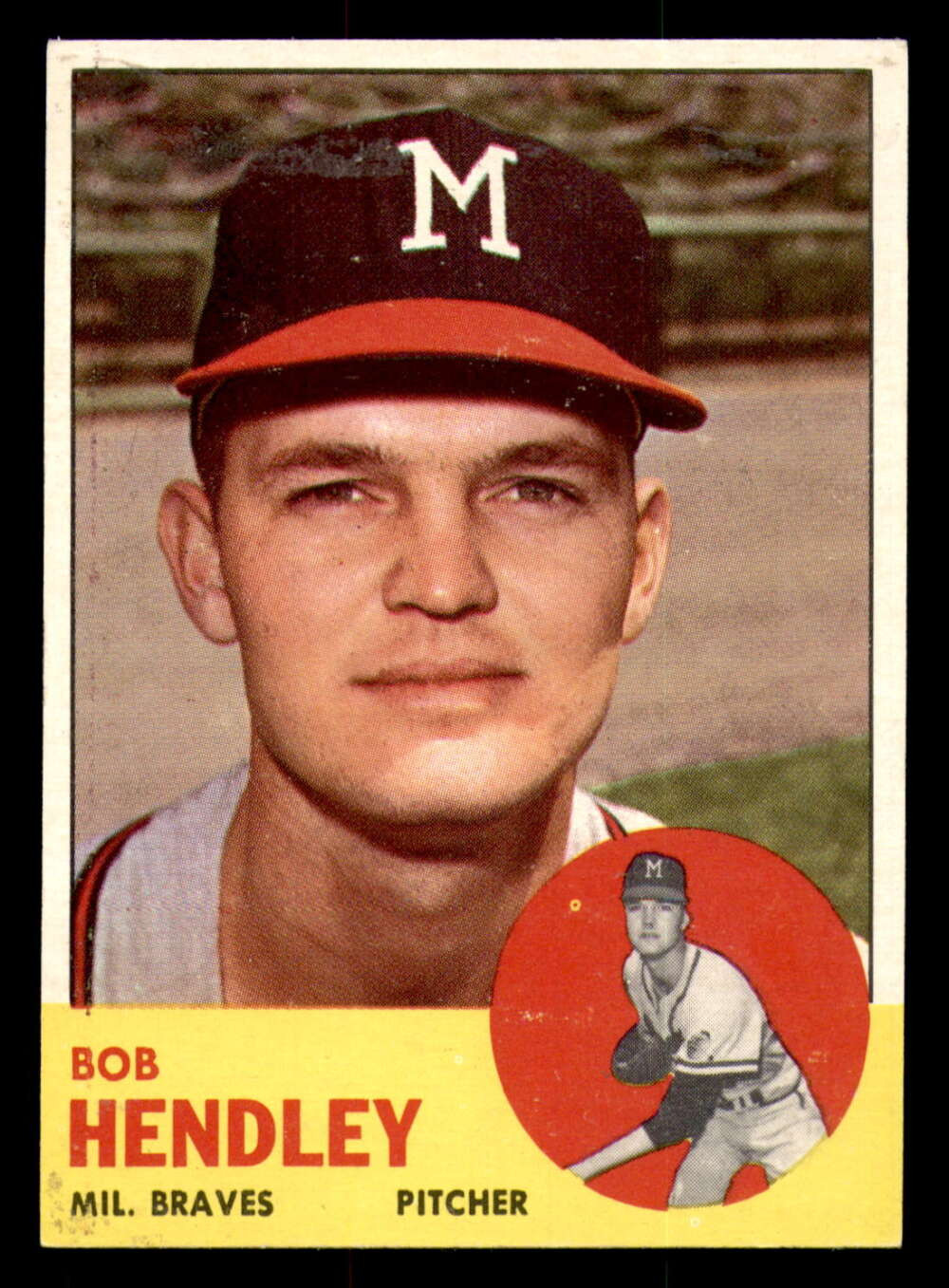 1963 Topps #62 Bob Hendley Ex-Mint Braves ID:322096 - Scottsdale Cards 2021