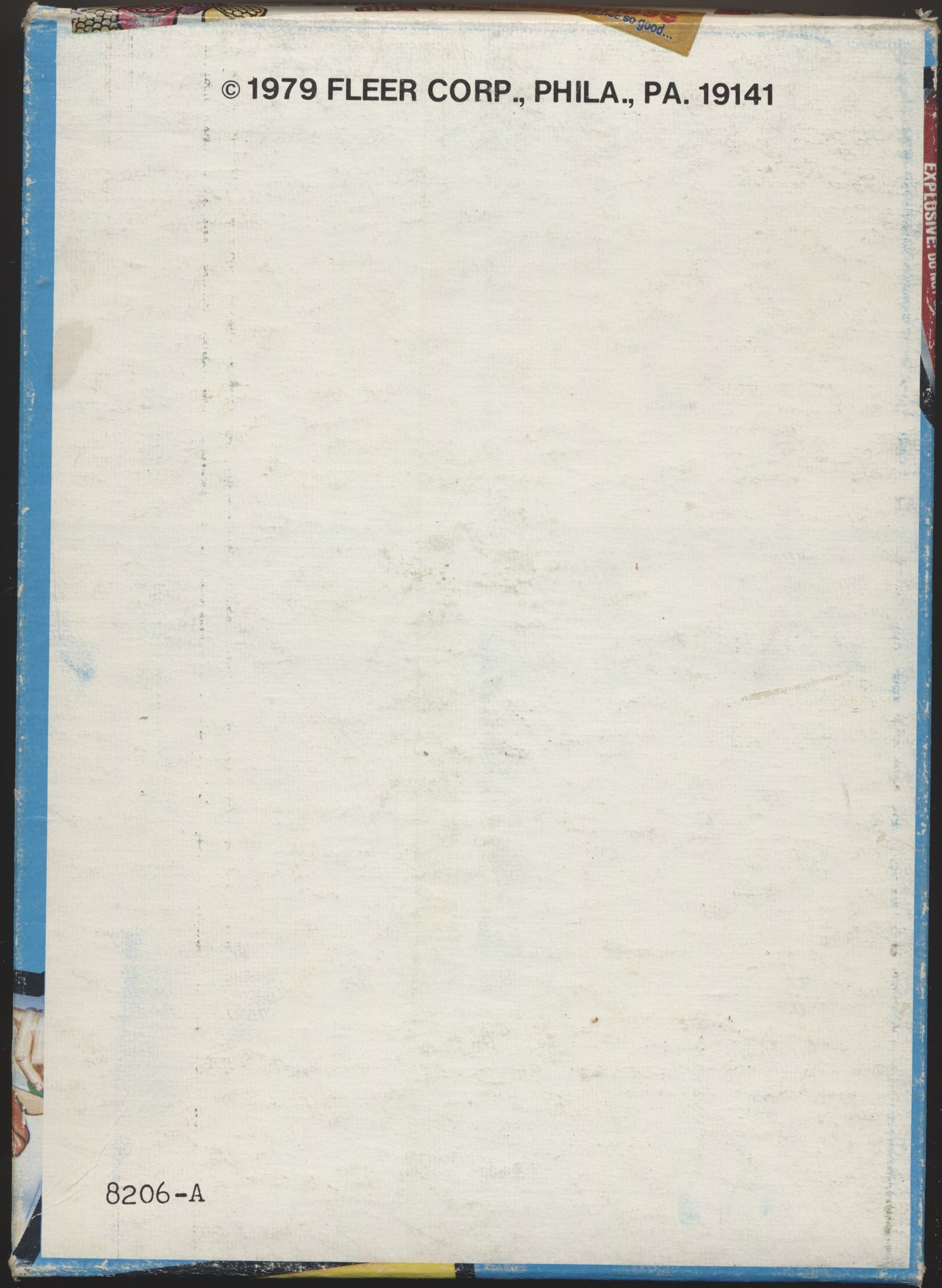 1979 Fleer Crazy Labels Empty Display Box