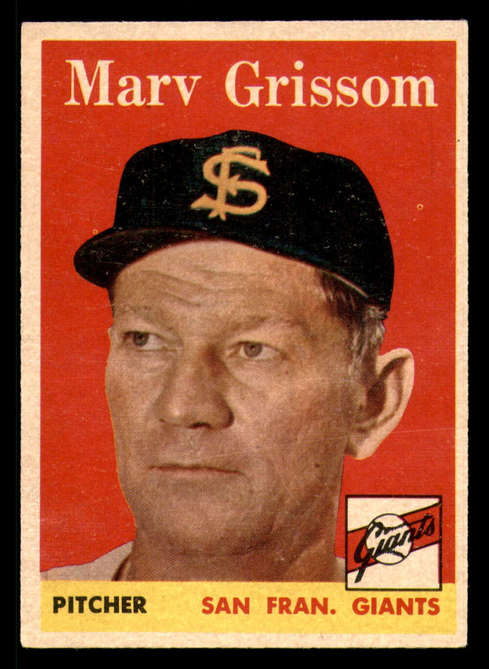 1958 Topps #399 Marv Grissom Excellent+ - Scottsdale Cards