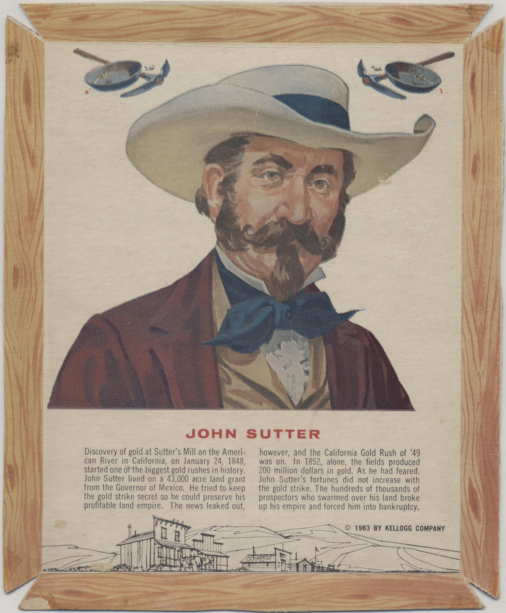 1963 F273-47 Kellogg Co. Men Of The Wild West John Sutter #*sku35841