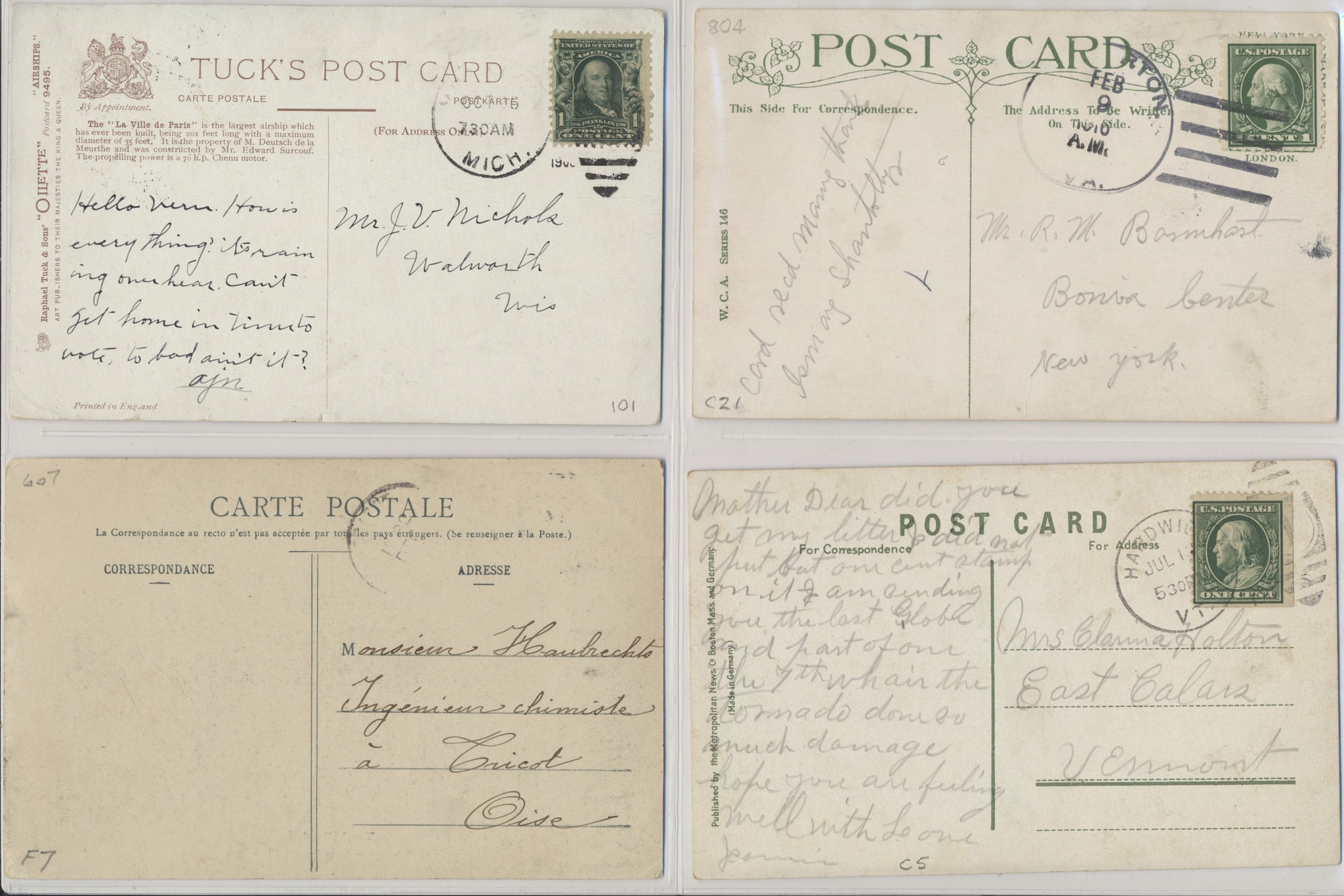 c-1900 to 1920's Post Cards Air Ships & Zeppelins Lot 88 #*sku8h36153