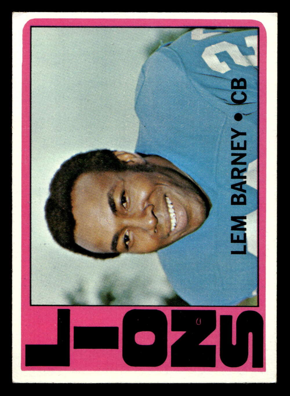 1972 Topps #42 Lem Barney Excellent+ - Scottsdale Cards 2021