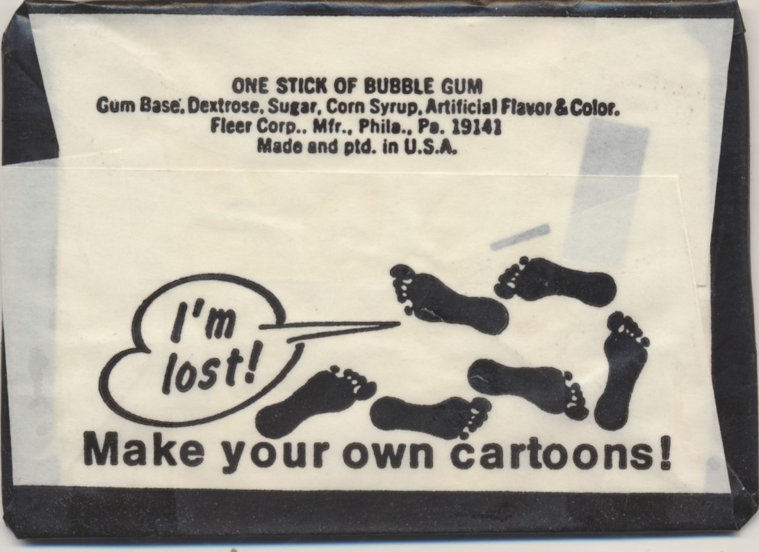 1976 fLEER sTICKY fEET uNOPENED wAX pACK #*SKU36190
