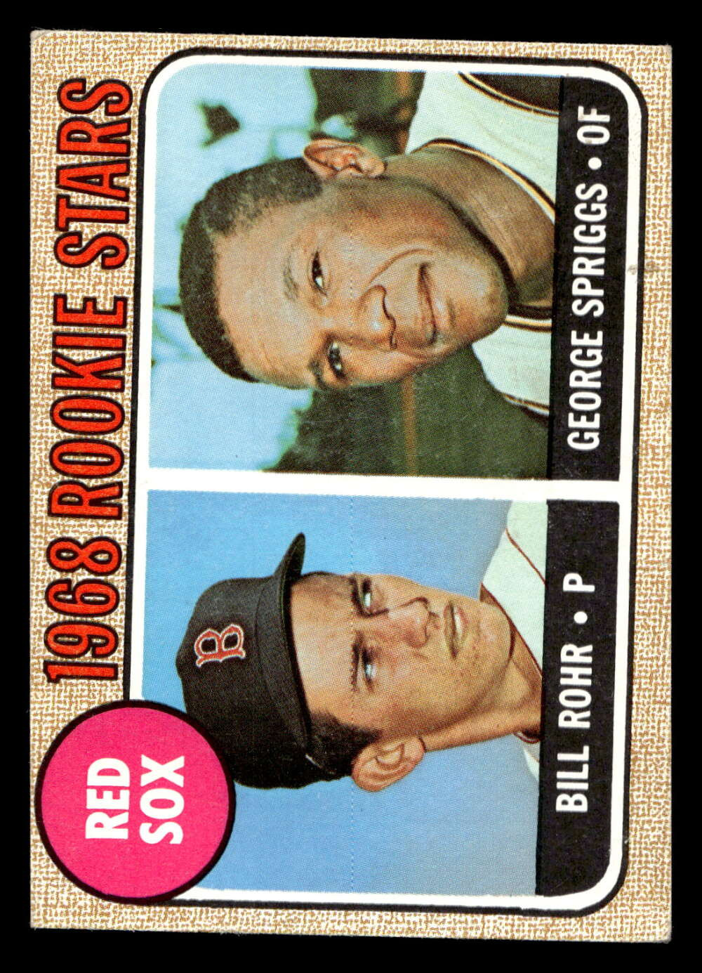 1968 Topps #314 Bill Rohr/George Spriggs Excellent RC Rookie Miscut ...
