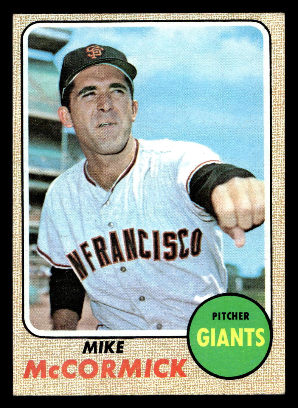 1968 Topps #400 Mike McCormick VG-EX Yellow Team - Scottsdale Cards 2021