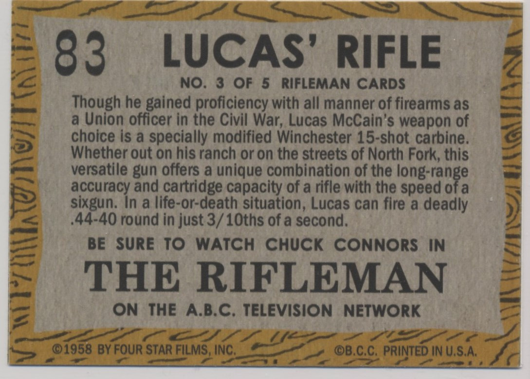 2014 Cards That Never Were By Bob Lemke #83 The Rifleman #*sku36329