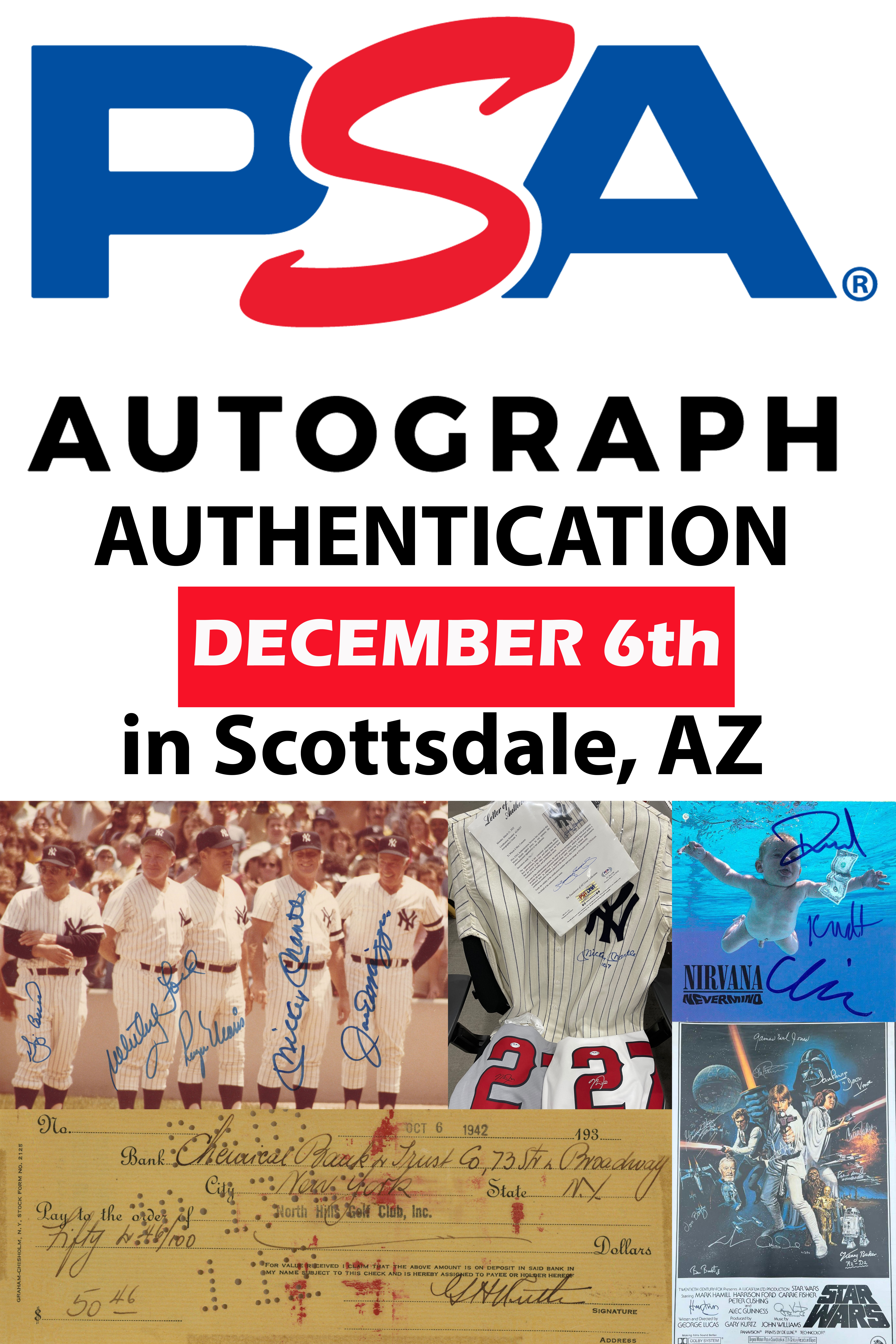 PSA Autograph Authentication in Scottsdale, AZ December 6th, 2025 ...