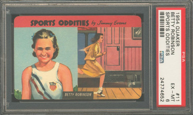 1954 Quaker Sports Oddities #11 Betty Robinson PSA 6 EX-MT ...