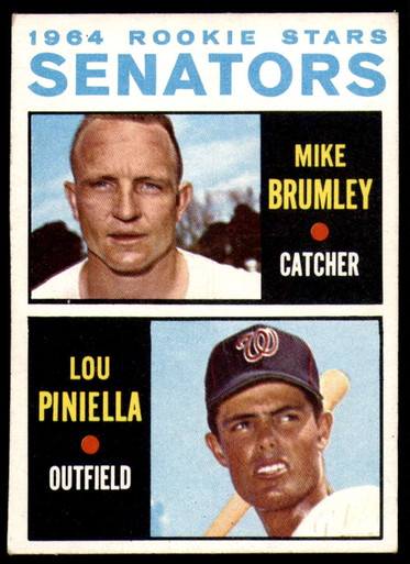 1964 Topps #167 Mike Brumley/Lou Piniella Senators Rookies Excellent+ ...