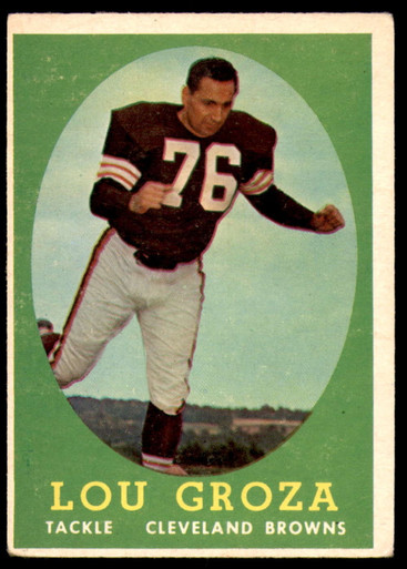 1958 Topps #52 Lou Groza Very Good ID: 244203 - Scottsdale Cards 2021