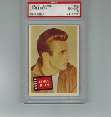 1957 Hit Stars #66 James Dean PSA 6 EX-MT