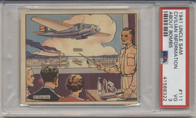 1941 Uncle Sam Home Defense #111 Civilian Information About Bombs PSA 3 ...