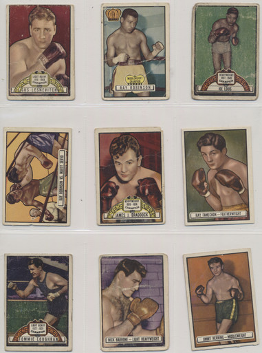 1951 Topps Ringside Boxing Lot 74/96 Low Grade