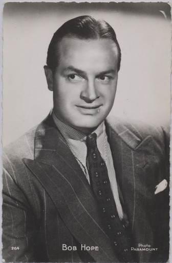 1950 Bob Hope Photo Post Card Paris, France
