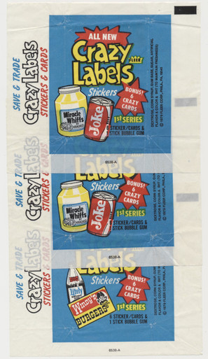 1979 Fleer Crazy Labels Stickers Wrapper Lot of 3 #*sku34484