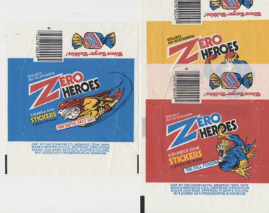 1984 Donruss Zero Heroes Wrapper Lot Of 3 Different #*sku34522