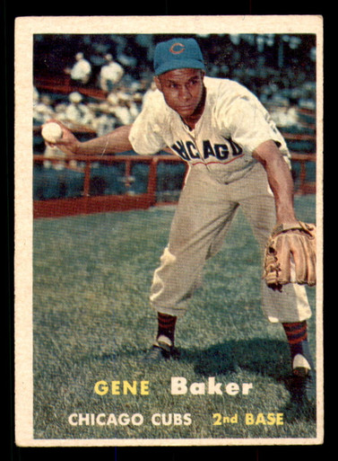 1957 Topps #176 Gene Baker Cubs Excellent+ Corrected - Scottsdale Cards ...