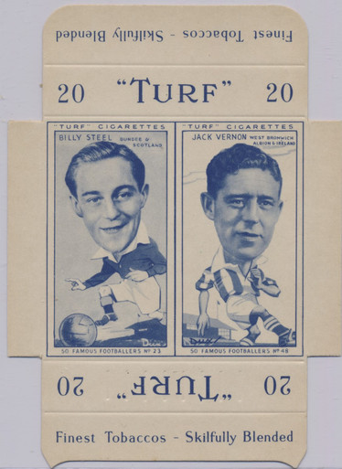 1949 Turf Cigarettes "20" Unused Box Famous Footballers #23 & #48 ...