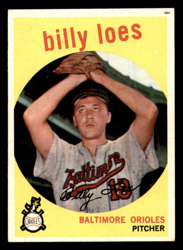 1959 Topps #336 Billy Loes UER Excellent - Scottsdale Cards 2021