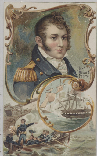 1894 H570 Clark's Thread Gallery Of American Heroes Oliver H. Perry ...
