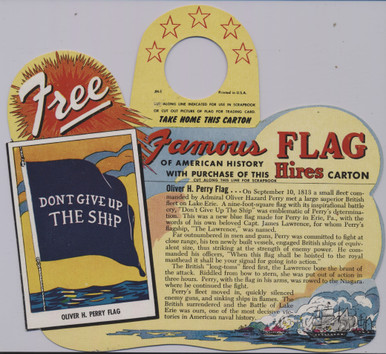 1950's F225-2 Hires Root Beer Famous Flags Of America History Oliver H ...