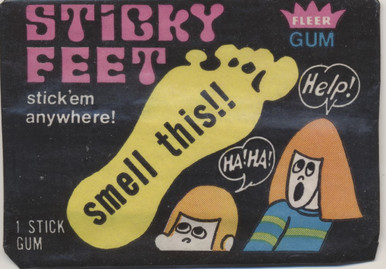 1976 fLEER sTICKY fEET uNOPENED wAX pACK #*SKU36190