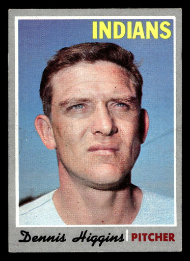 1970 Topps #257 Dennis Higgins Very Good - Scottsdale Cards