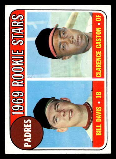 1969 Topps #304 Bill Davis/Cito Gaston Padres Rookies Ex-Mint RC Rookie ...