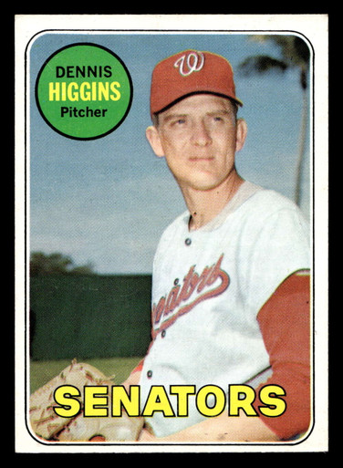 1969 Topps #441 Dennis Higgins Excellent+ Yellow letters - Scottsdale ...