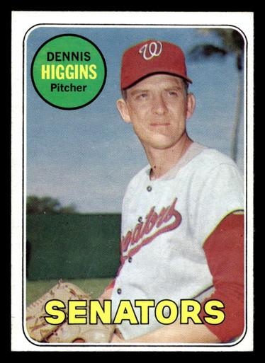 1969 Topps #441 Dennis Higgins Ex-Mint Yellow letters - Scottsdale ...