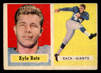 1957 Topps #59 Kyle Rote VG-EX - Scottsdale Cards 2021