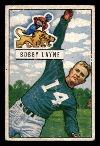 1951 Bowman #102 Bobby Layne VG-EX - Scottsdale Cards 2021