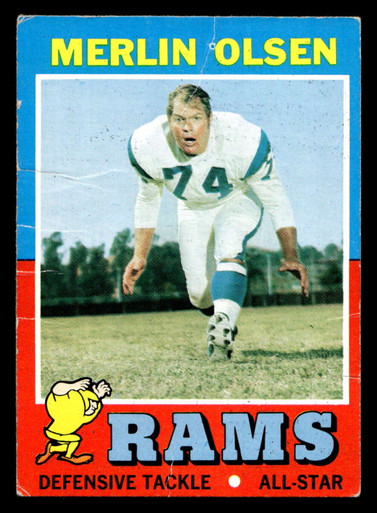 1971 Topps #125 Merlin Olsen G-VG - Scottsdale Cards 2021