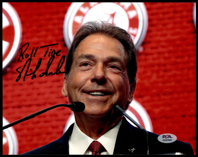 Nick Saban 8x10 Photo Signed Auto PSA/DNA Authenticated Alabama Roll ...