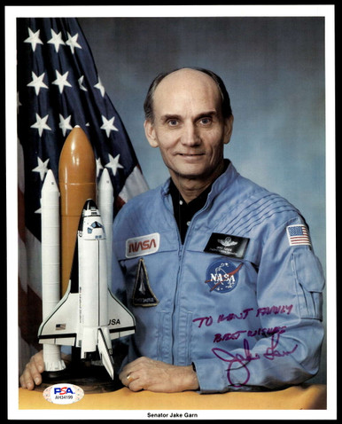 Jake Garn 8 x 10 Photo SIGNED PSA/DNA Astronaut/Senator To Kent Family ...