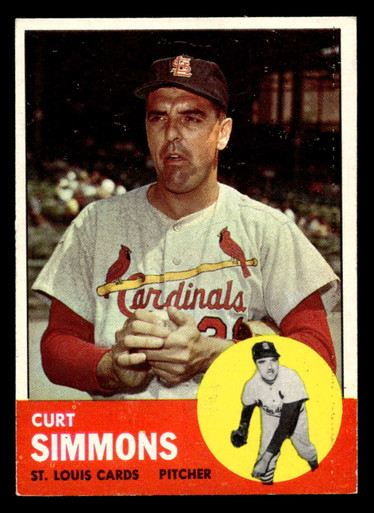 1963 Topps #22 Curt Simmons VG-EX - Scottsdale Cards