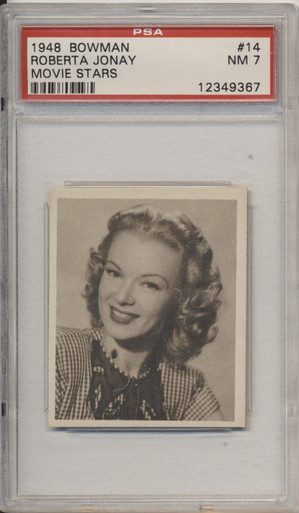 1948 Bowman Movie Stars #14 Roberta Jonay PSA 7 NM #*sku36456