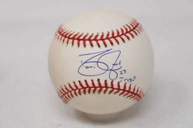 David Dave Justice PSA/DNA Signed Auto Baseball Indians 23 Tribe ...